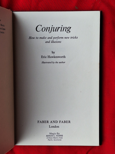 Conjuring Book by Eric Hawkesworth - Magic Book Sale | eBay UK