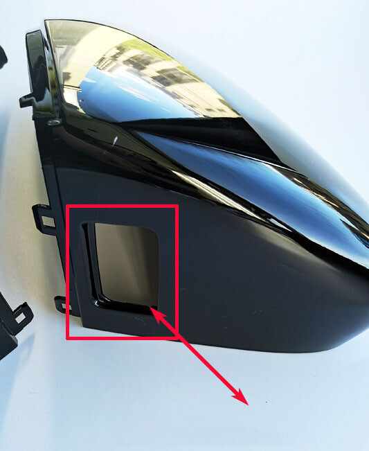 For 21-22 Audi A3 Side View Mirror Housing With Auxiliary Hole Glossy ...