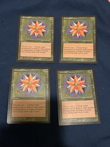 4 Emerald Charm ~ Green Visions Mtg Magic Common 4x x4 | eBay