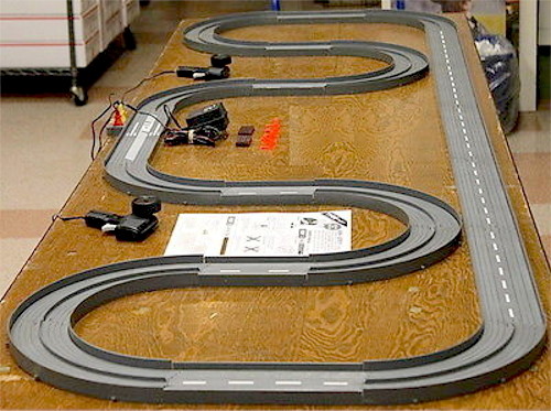 1993 UNUSED TYCO TCR Slotless Slot Car Total Control RACE SET 20ft + 3 ...