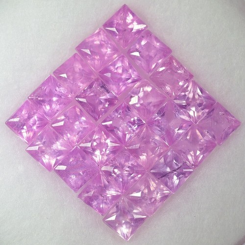 1.88CT STUNNING AA 25PCS UNHEATED 2.1MM PRINCESS CUT PINK SAPPHIRE ...