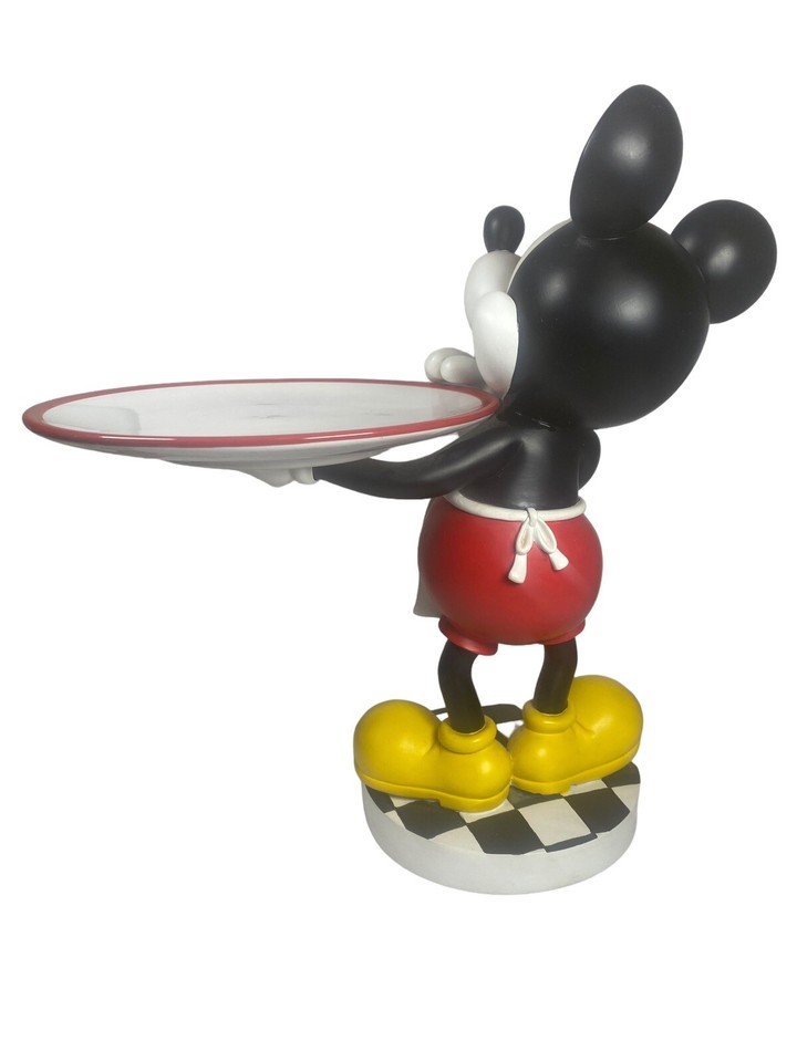 Disney Mickey Mouse Waiter/Butler Plate Holder Statue Figurine ~13 ...