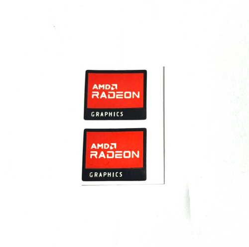 2pcs AMD Radeon Graphics Desktop / Laptop Custom Sticker Label 19mm x ...