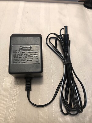 Coleman Electric Lantern Power Supply Adapter A35W120400-13/1 12V 400mA ...