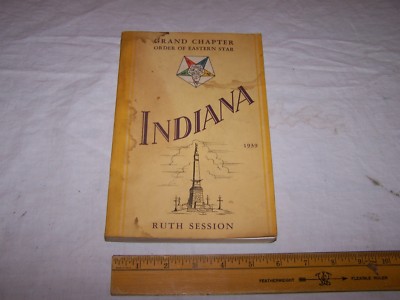 1939 Grand Chapter ORDER OF THE EASTERN STAR Ruth Session - Program ...