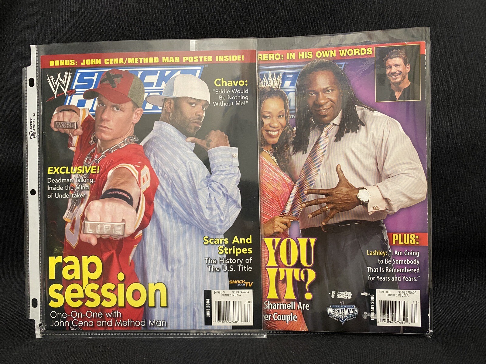 WWE Smackdown Magazine Lot of 2 - (June 2004, Jan 2006) John Cena w ...