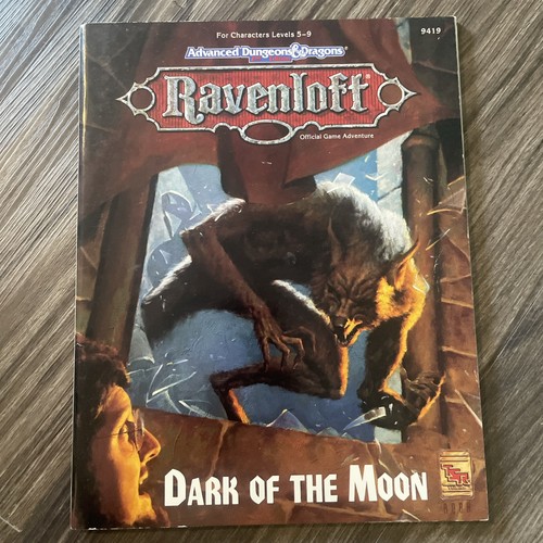 DARK OF THE MOON DUNGEONS & DRAGONS AD&D RAVENLOFT TSR 9419 - 1 MODULE ...