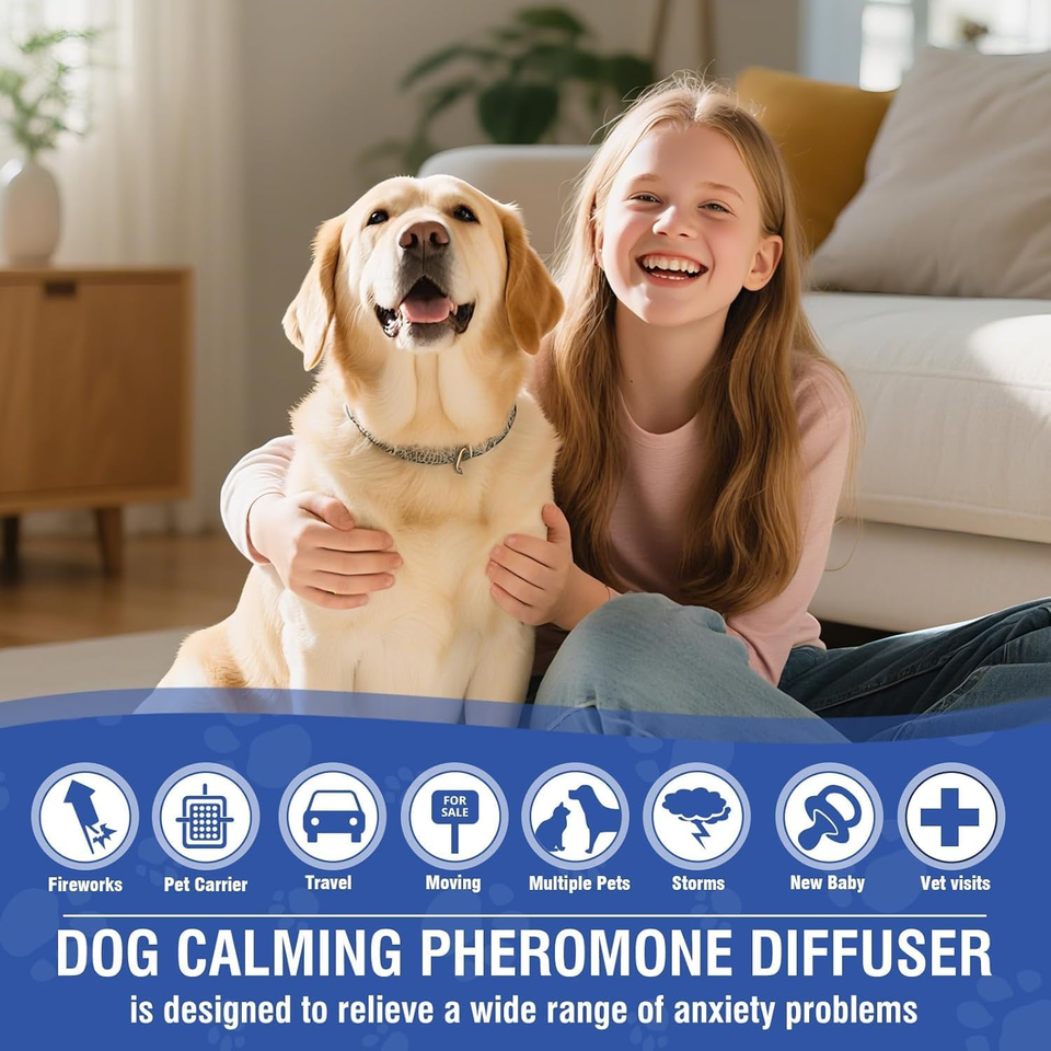 Dog Pheromone Calming Diffuser 3 in 1 Appeasing Pet Pheromones Diffuser ...