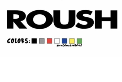 Roush Decal Sticker Graphics Logo Racing Mustang 22” white | eBay