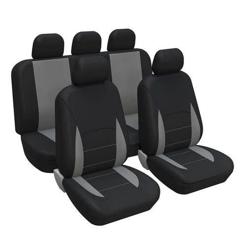 5 Seats Full Set Car Seat Cover Front Rear Cushion Protector Polyester ...