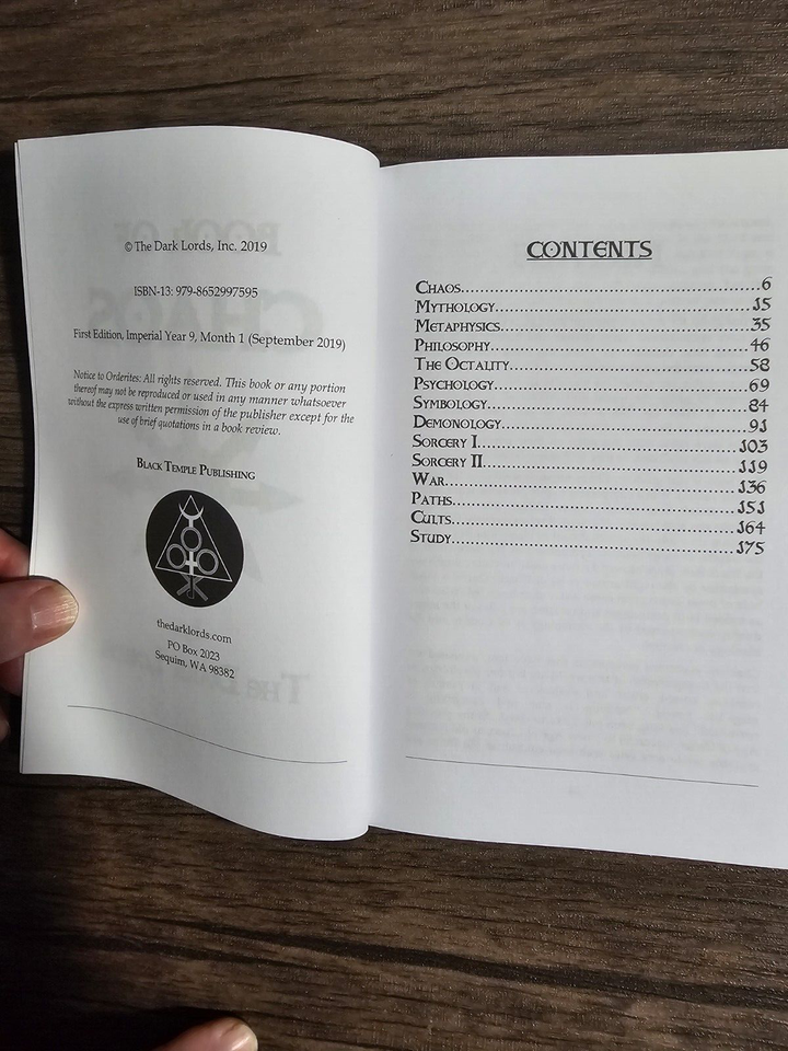 Book of Chaos by the Dark Lords Occult Magick Metaphysical Black Temple ...