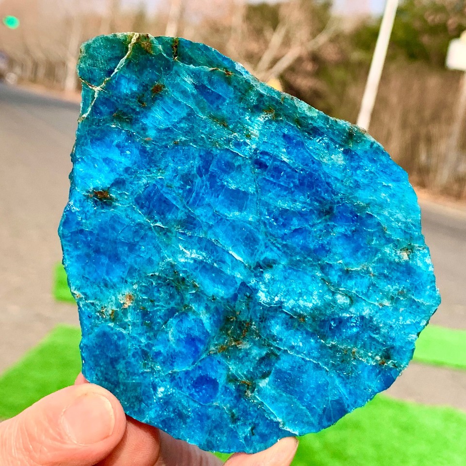 124G Natural Blue Apatite Quartz Rock Mineral Specimen Healing | eBay