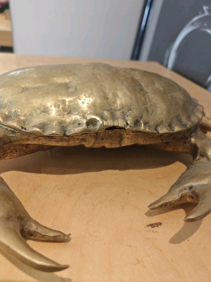 Rare Vintage 1970's Heav bronze Crab Empty Plate Box L30cm X H23cm ...