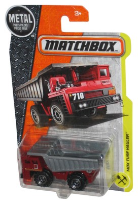 Matchbox MBX Turf Hauler (2016) Red & Gray Die-Cast Metal Toy Truck 45/ ...