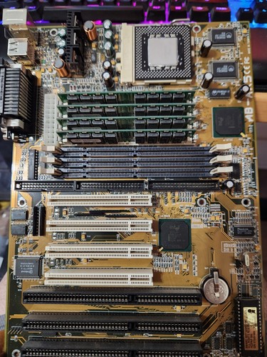 ABIT Socket 7 AT Motherboard w/ Pentium 233 MMX CPU & 64MB Memory | eBay