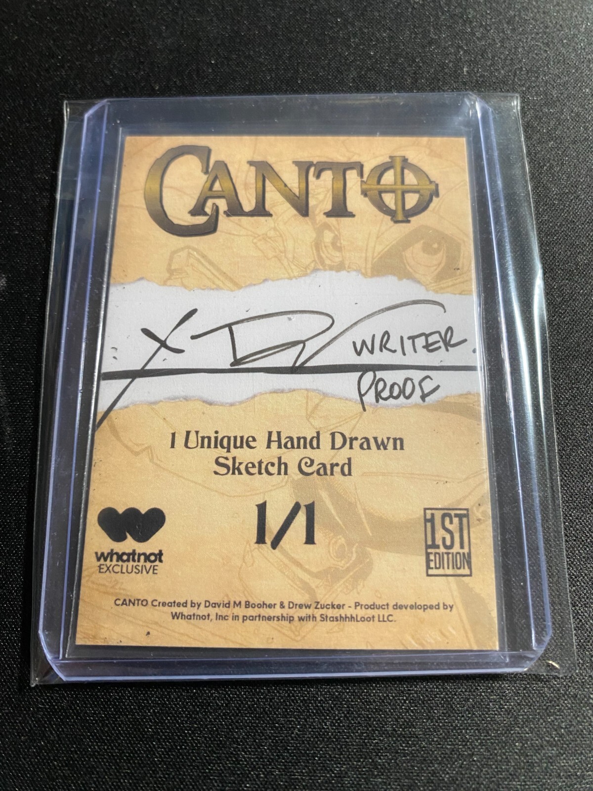 Canto Collectible Art Card Unique 1/1 Writer Proof Sketch Card By David ...