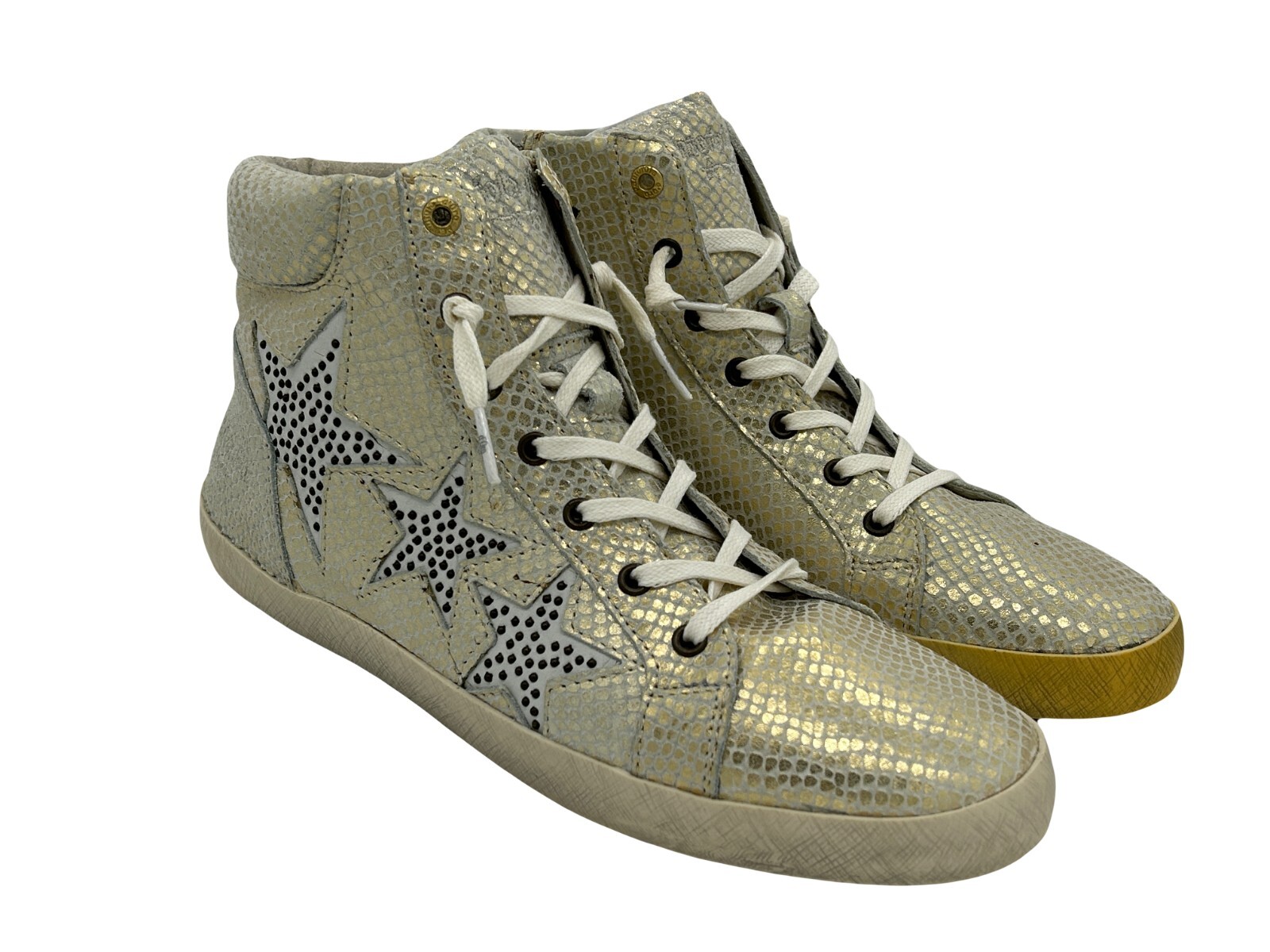 Pantofola d´Oro exklusive Hi Top Leder Sneaker Gr. 32 (UK 8) Glitzer ...