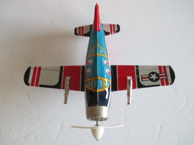 Vintage Tin Friction Powered F-80 Airplane Japan Boxed Excellent ...