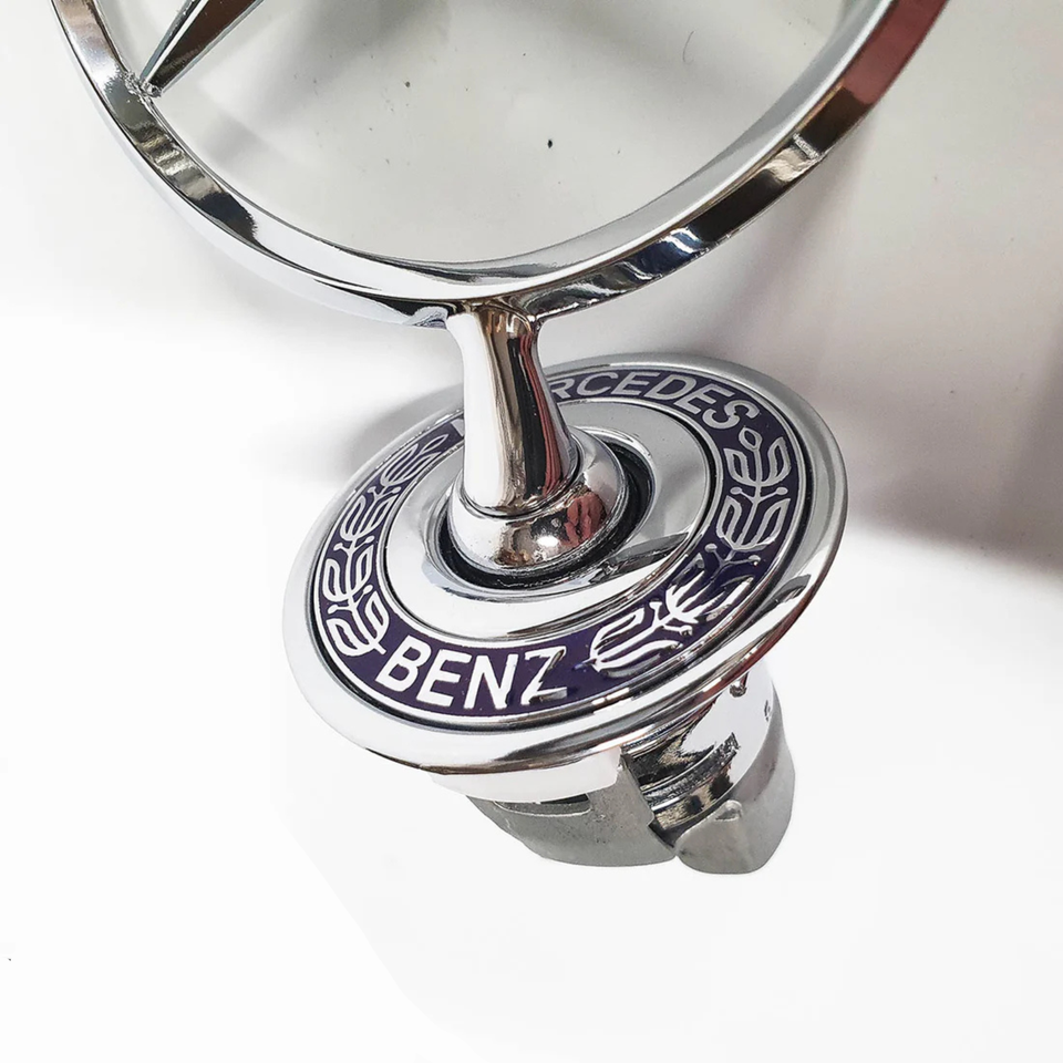 Mercedes Benz Bonnet Raised Star Emblem Badge Chrome C E S CLK Class ...