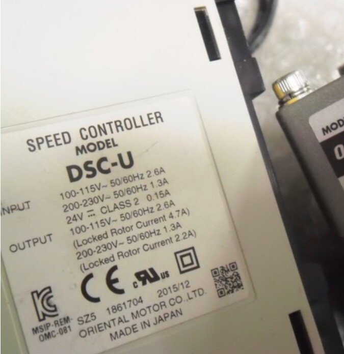 Oriental Motor DSC-U DSC Series Speed Controller for Standard Motor | eBay
