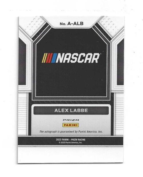 2023 Panini Prizm ALEX LABBE Silver Prizm Autographs A-ALB NASCAR | eBay