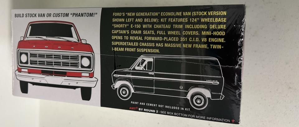 AMT Phantom Ford Econoline Custom Van 1:25 Scale Model Kit Sealed | eBay