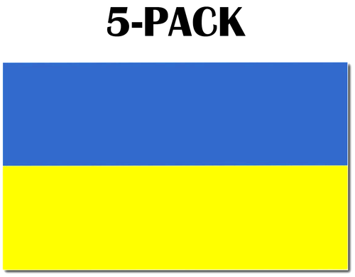 UKRAINIAN FLAG VINYL DECAL STICKER CAR WINDOW GLORY TO UKRAINE 5-PACK ...