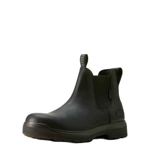 Ariat Men's Turbo Chelsea Waterproof Black Work Boots 10060896 | eBay