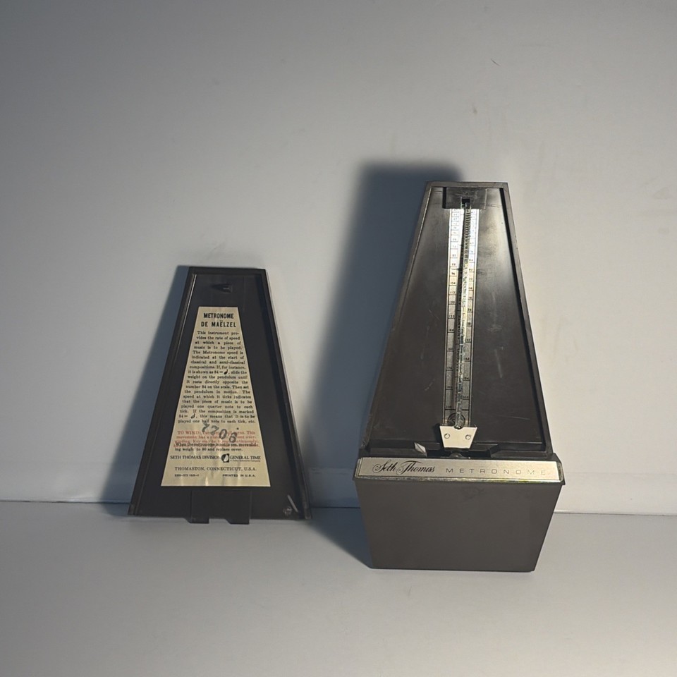 Vtg Seth Thomas De Maelzel Metronome Music Timing Instrument Wind Up ...
