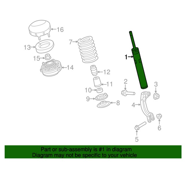 Audi OEM 2017 2018 A4 Front Suspension Left Right Shock Strut ...