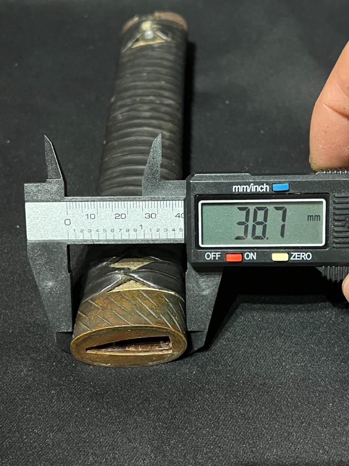 Japanese Sword Hilt Handle TSUKA lether Rare Antique Edo period ...