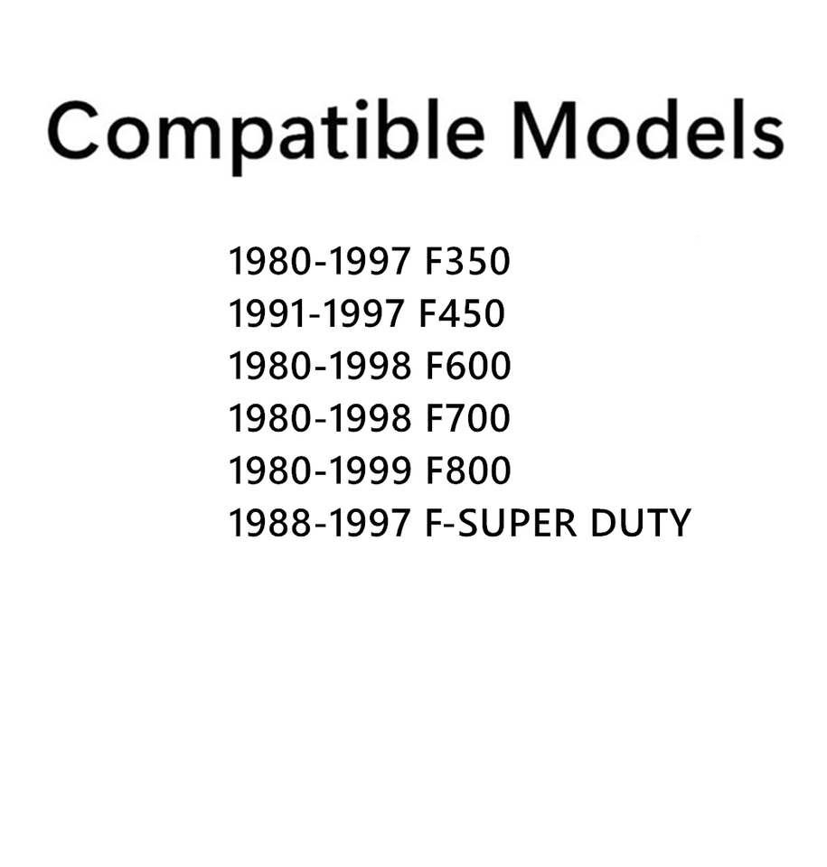 Fit 80-97 Ford Super Duty F350 F450 80-99 F600 F700 F800 Rear Window ...