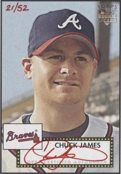 2006 Topps '52 - Signatures Red Ink #52S-CHJ Chuck James /52 (AU) for ...