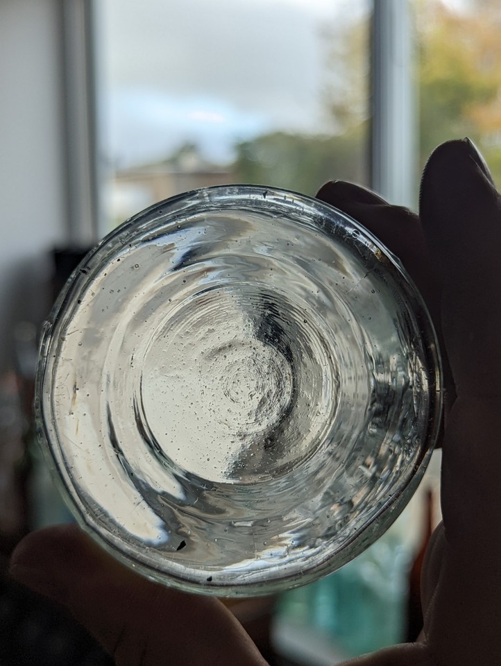 ***LABELED**" Flaccus Bros Mustard Steers Head Mason Fruit Jar w ...