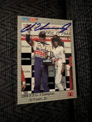 Signed Trading Card Indy 500 Car Indianapolis Al Unser Jr Autographed ...
