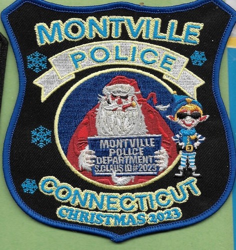 Montville Conn CT Police Dept Christmas Xmas HOLIDAY MPD 2023 santa and ...
