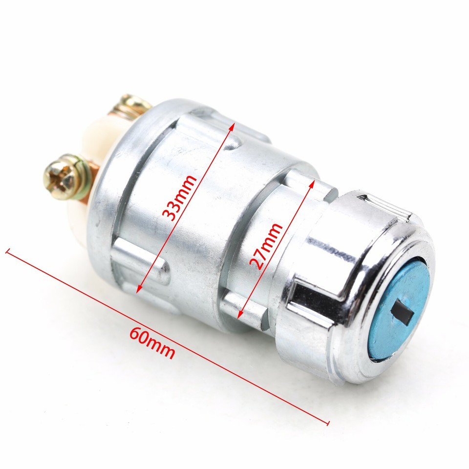 Universal Ignition Switch Lock Flush Mount 12-Volt 2-Key 3 Position Off ...