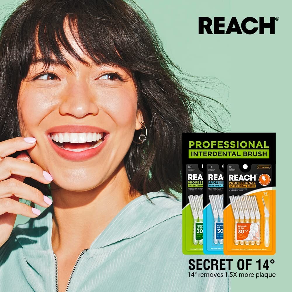 REACH Interdental Brush Extra Tight 0.7mm | Removes up to 30% More ...