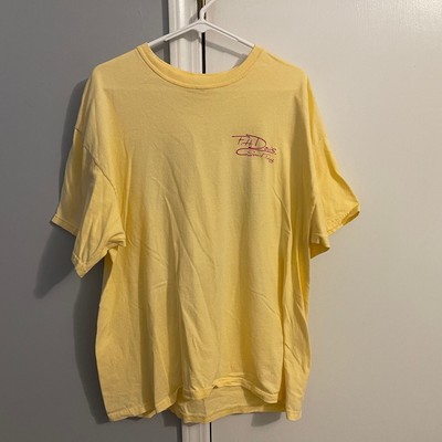 Vintage F H Davis Sport Fishing Graphic Short Sleeve Tee Shirt Yellow ...