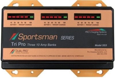 Dual Pro Sportsman SS3 Battery Charger - 3 Bank 30 Amp Marine Charger ...
