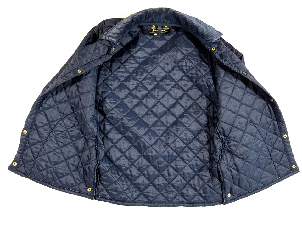 Super RARE Barbour Vintage Navy Quilted Shooting Jacket M England | eBay UK