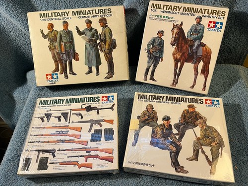 (4) Tamiya 1/35 scale German Military Model Kits Soldiers & Wepons NIOB ...