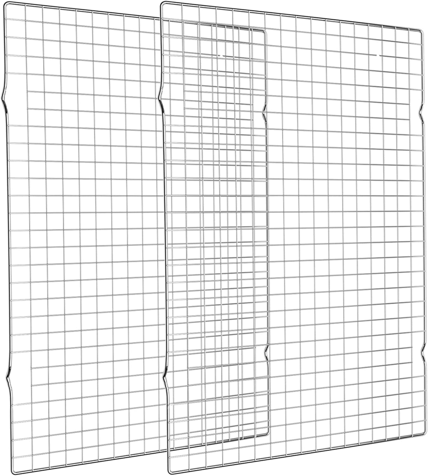 2 Pack 16X10 Inch Stainless Steel Wire Cooling Rack for Baking Cooking ...