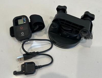 GoPro ARMTE-001 Wireless Remote Control, Charger Cable, and Suction ...