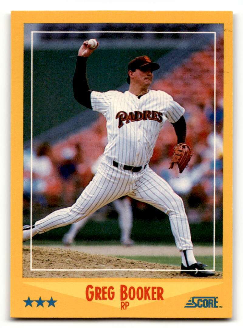 1988 Score #447 Greg Booker San Diego Padres Baseball Cards EX/NM ID ...