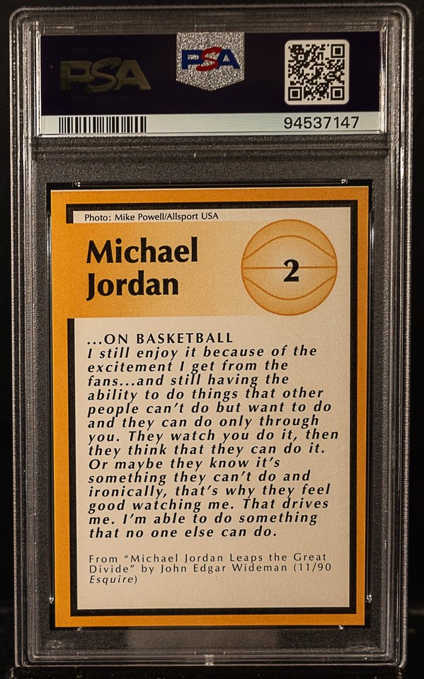 94537147 MICHAEL JORDAN 1991 Tuff Stuff Jr 2 Hand Cut PSA 8 | eBay