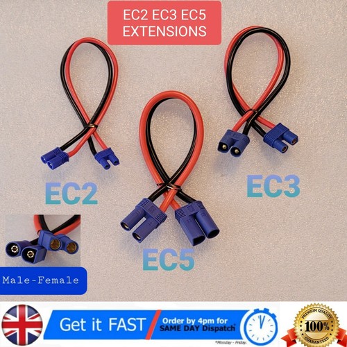 EC2 EC3 EC5 Connectors Extension Cables Leads Wires - Battery lipo ...