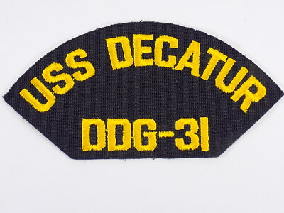 MILITARY PATCH US NAVY USS DECATUR DDG-31 SEW ON NEW 6" W x 3" T | eBay