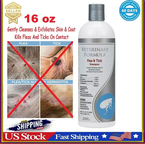 Tick Shampoo Veterinary Formula Clinical Care Flea & For Dogs And Cats ...