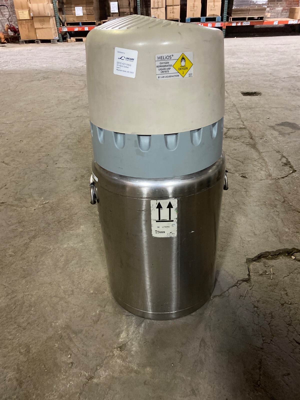 Helios Medical Liquid Oxygen Reservoir Tank - Empty | eBay